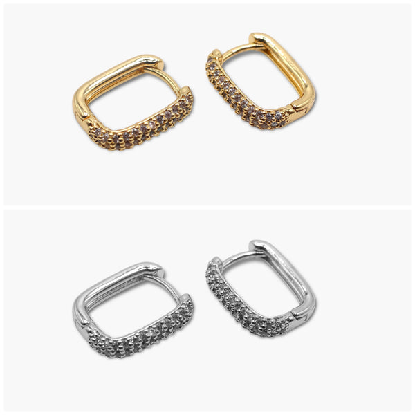 Square Super Mini Hinge Hoop - Elegant Design for Women – The Fashion ...